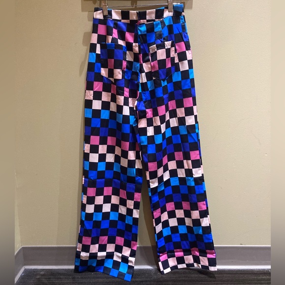 ROMWE | Pants & Jumpsuits | Nwt Romwe Grunge Punk Plaid Straight Leg ...